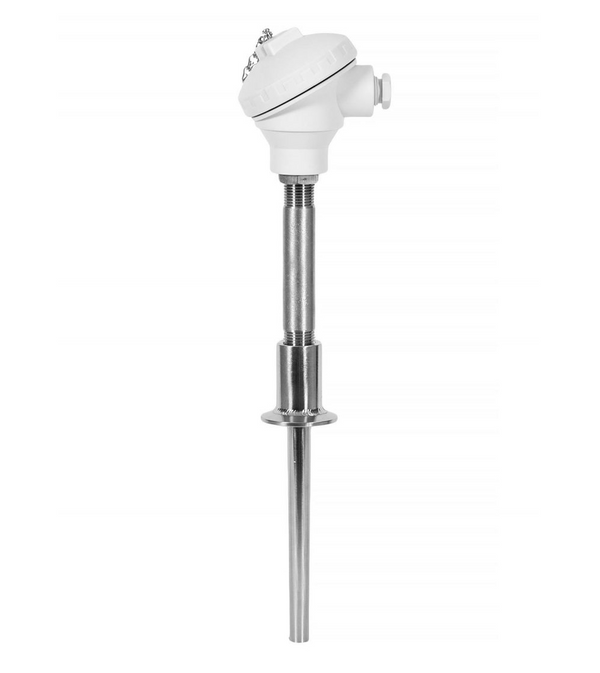 RTD Sensor (Pt100, Pt1000) with Solid Drilled Clamp Hygienic Thermowel ...