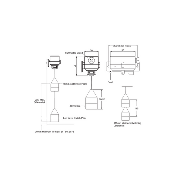 D50 High-Low Float Switch – PVL