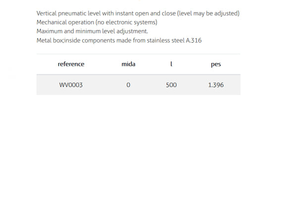 Pneumatic Level Switch – PVL