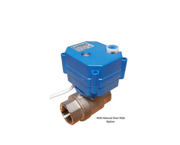 1″ Electrically Actuated WRAS Ball Valve 9-24vAC/DC or 110-240vAC ABVM ...