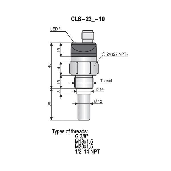 CLS-23 Capacitive Level Sensors – PVL