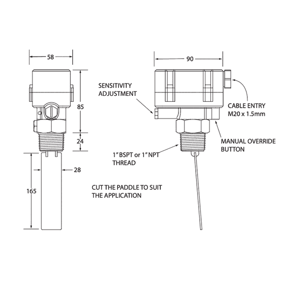 FM Series Paddle Flow Switch – PVL